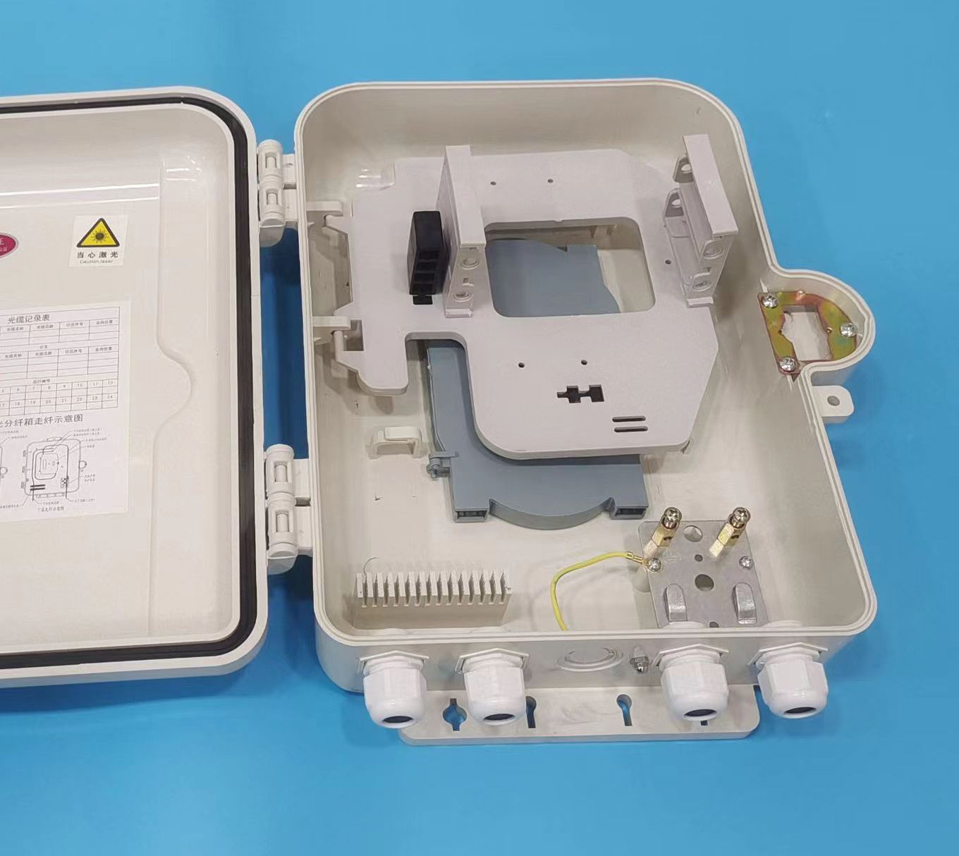 Wall Mount ABS Outdoor Fiber Termination Box 16 Port ODB ODP For FTTH