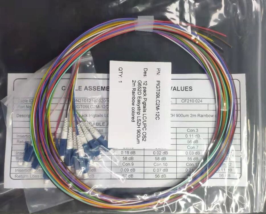 L2M Optical Fiber Pigtail , Lc Upc Pigtail LSZH Material