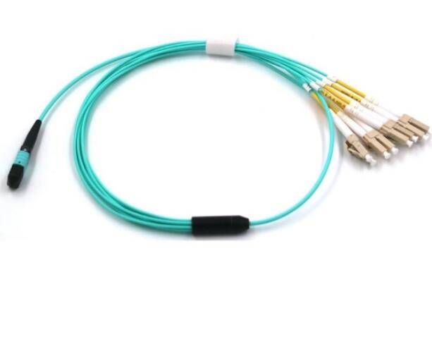 2M Fiber Optic MPO 8 Core OM3 MM FANOUT LSZH 1310nm Test Wavelength