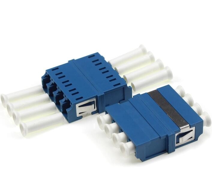 PC Polish Fiber Optic Connector Adapters , Lc Quad Adapter Ceramic Sleeve