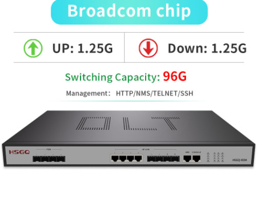 40km Epon To Gpon Converter GPON 4 4 Port OLT Fiber Communication